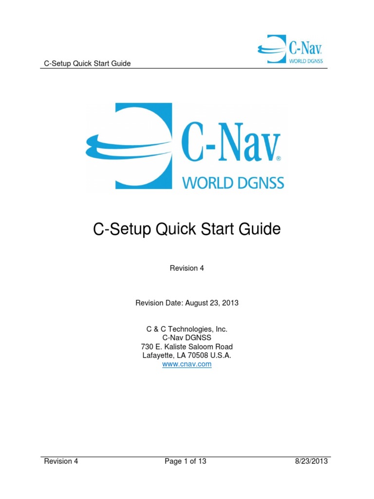 CNAV-MAN-013.4 (C-Setup Quick Start Guide) | PDF | Arial | Microsoft ...