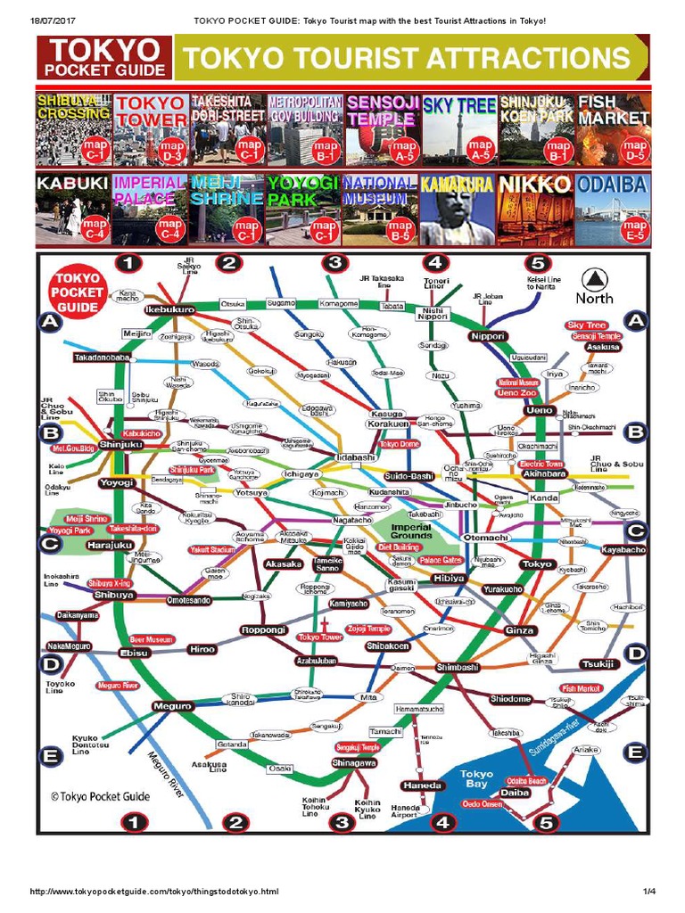 TOKYO POCKET GUIDE - Tokyo Tourist Map With The Best Tourist ...