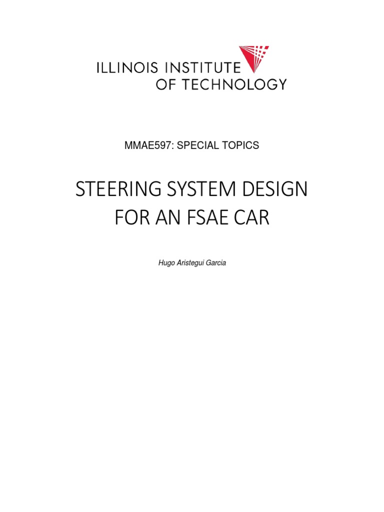 Steering System Design | PDF | Screw | Axle