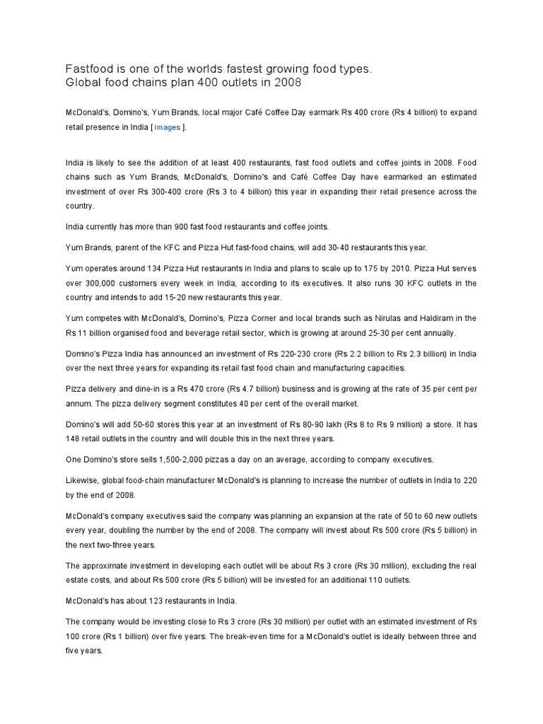 Fast Food | Download Free PDF | Fast Food Restaurants | Hamburgers