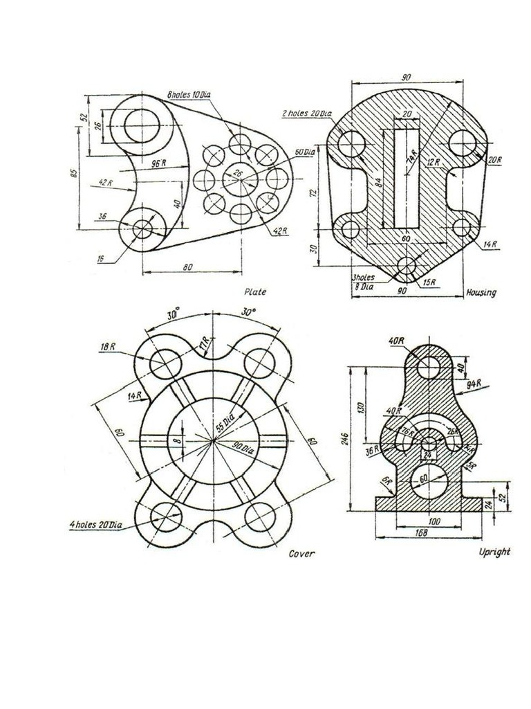 2D Drawing Practise Solidworks | PDF