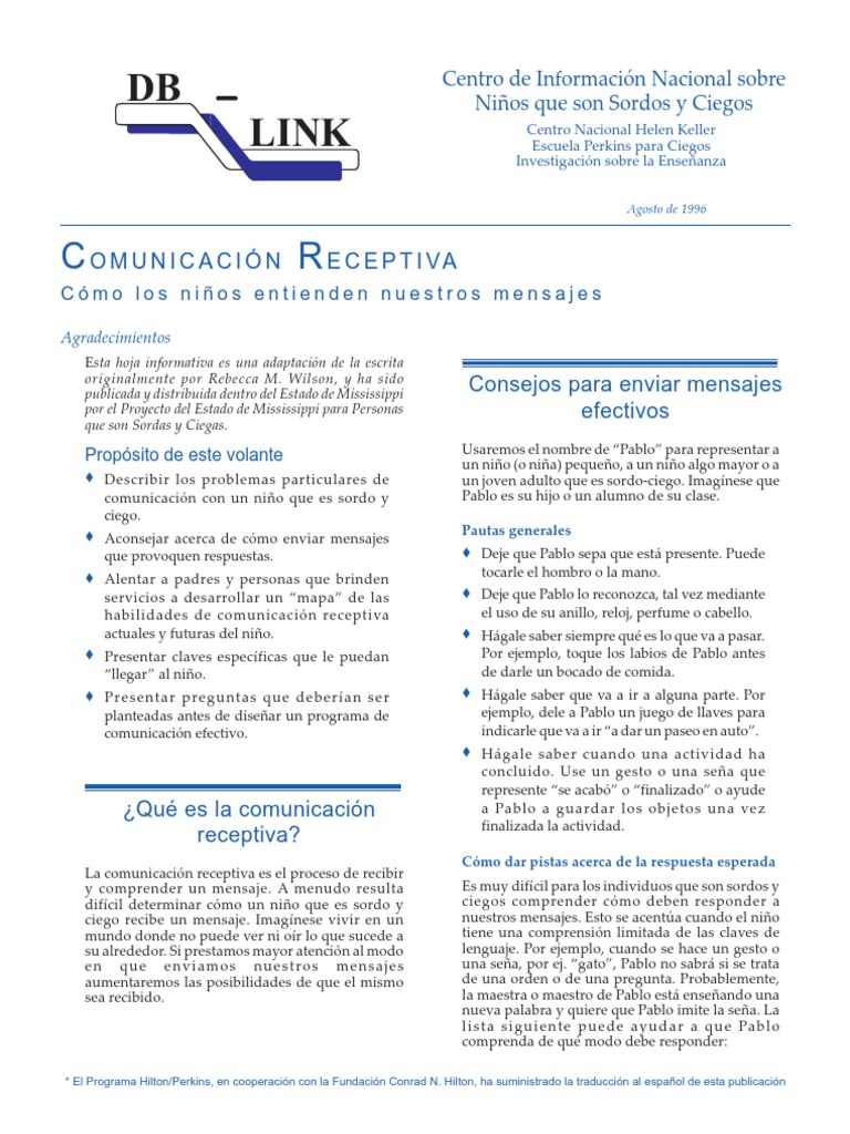 Comunicacion Receptiva | PDF | Percepción visual | Comunicación