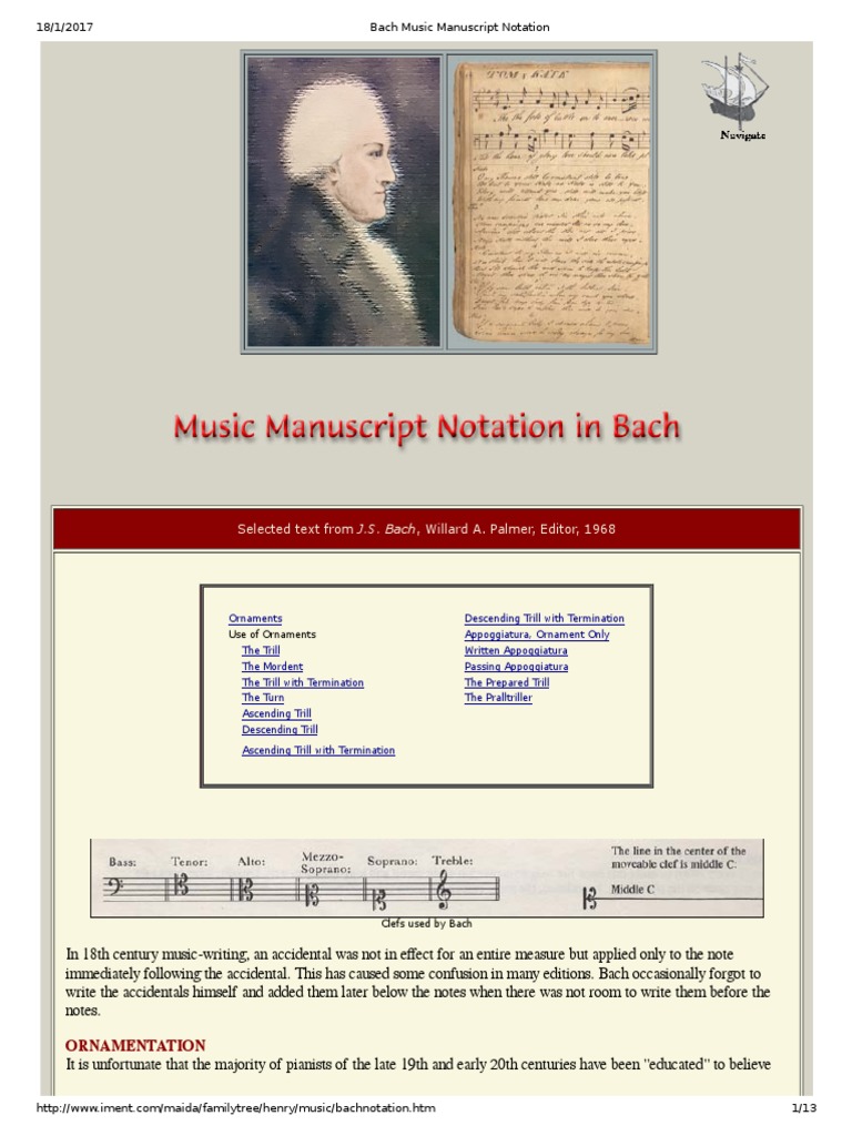 Bach Music Manuscript Notation | PDF | Musicology | Elements Of Music