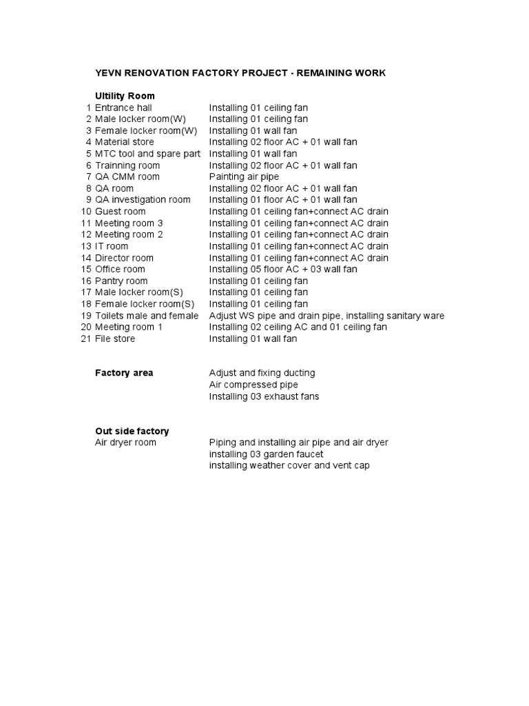 YEVN - Remaining Work | PDF | Technology & Engineering