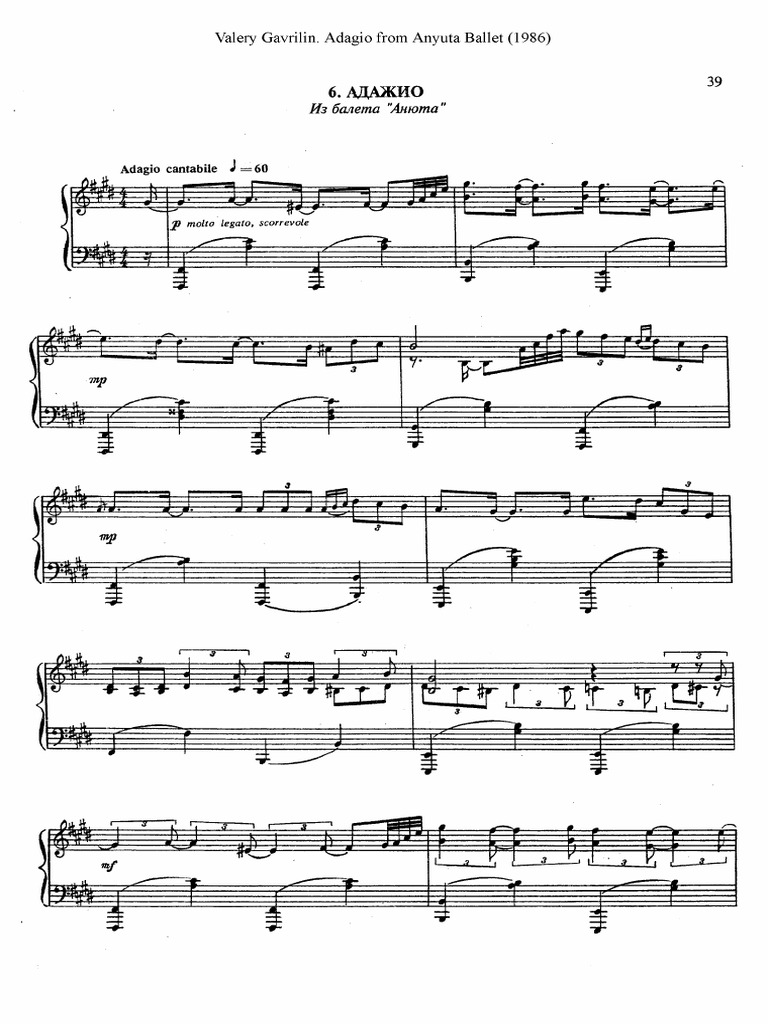 Anyuta Adagio Gavrilin | PDF