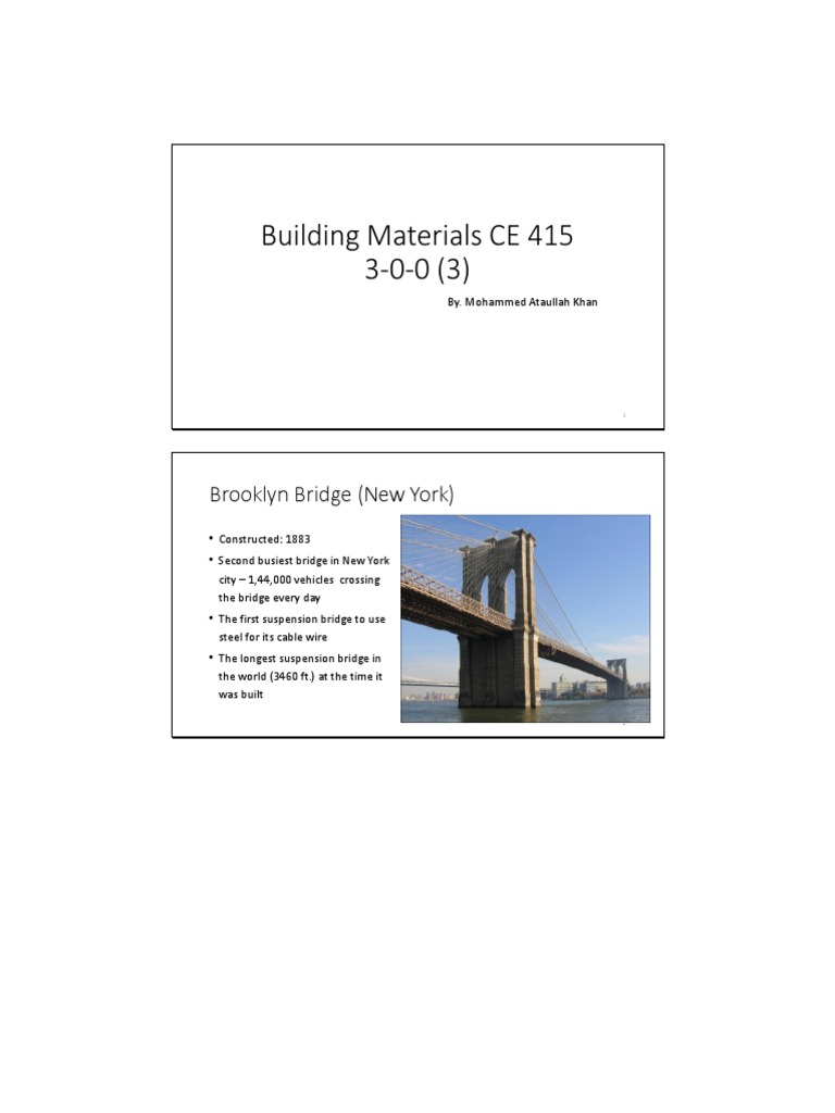 Building Materials Module 1 PPT Notes | PDF | Deformation (Engineering ...