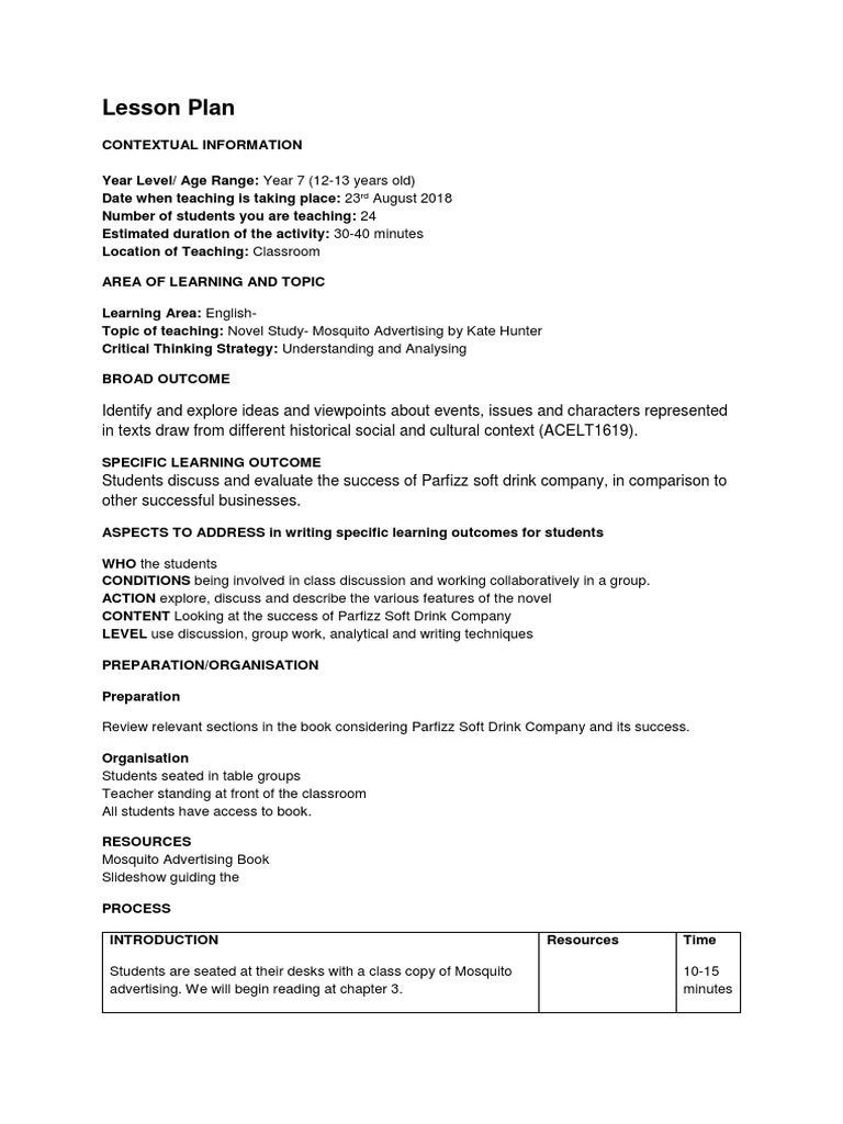 Lesson Plan 2 | PDF | Lesson Plan | Critical Thinking