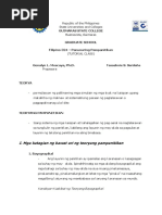 Balangkas NG Pagsusuri NG Awit | PDF