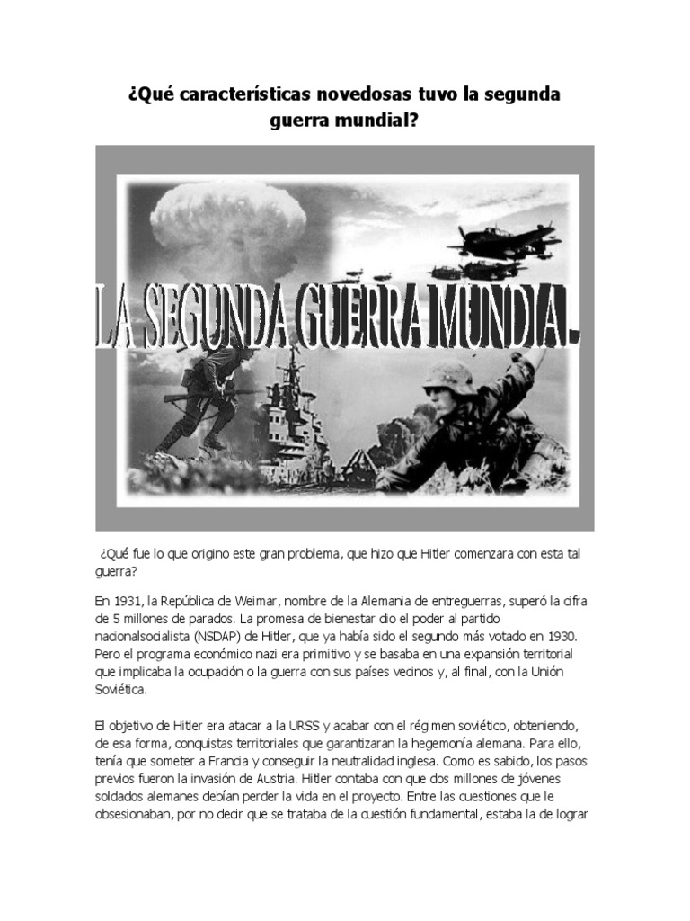 Características de la Segunda Guerra Mundial | PDF | Aliados de la ...