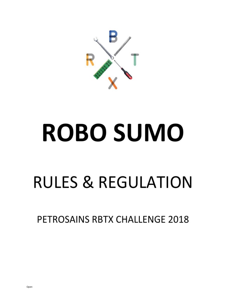 Robo Sumo Rules & Regulation | PDF | Professional Wrestling | Robot