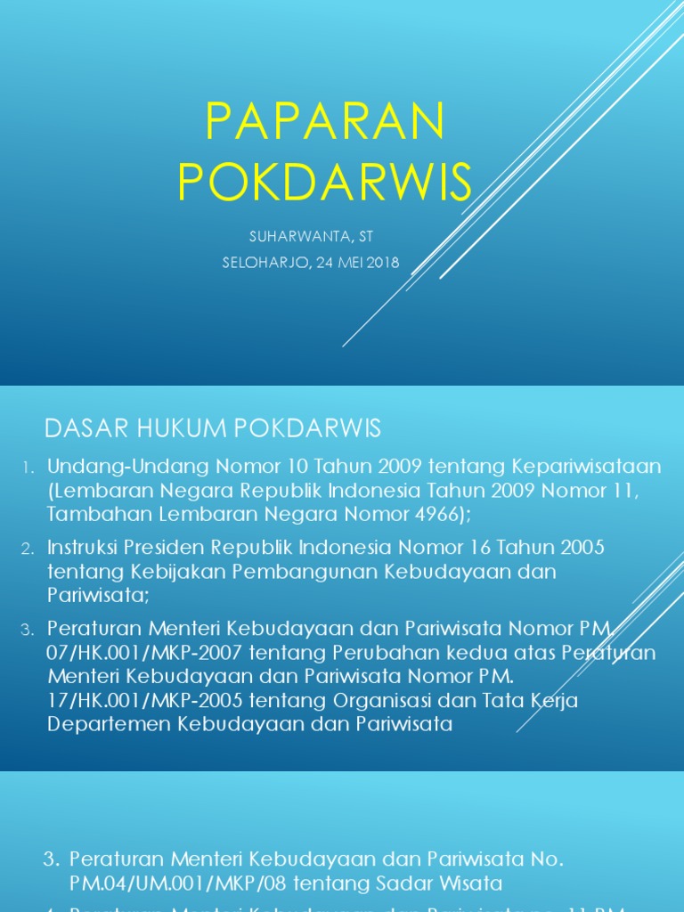 Paparan Pokdarwis | PDF