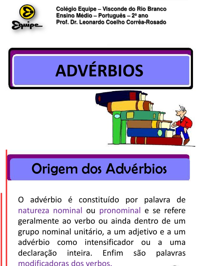 Entendendo os Advérbios em Português | PDF | Advérbio | Palavra