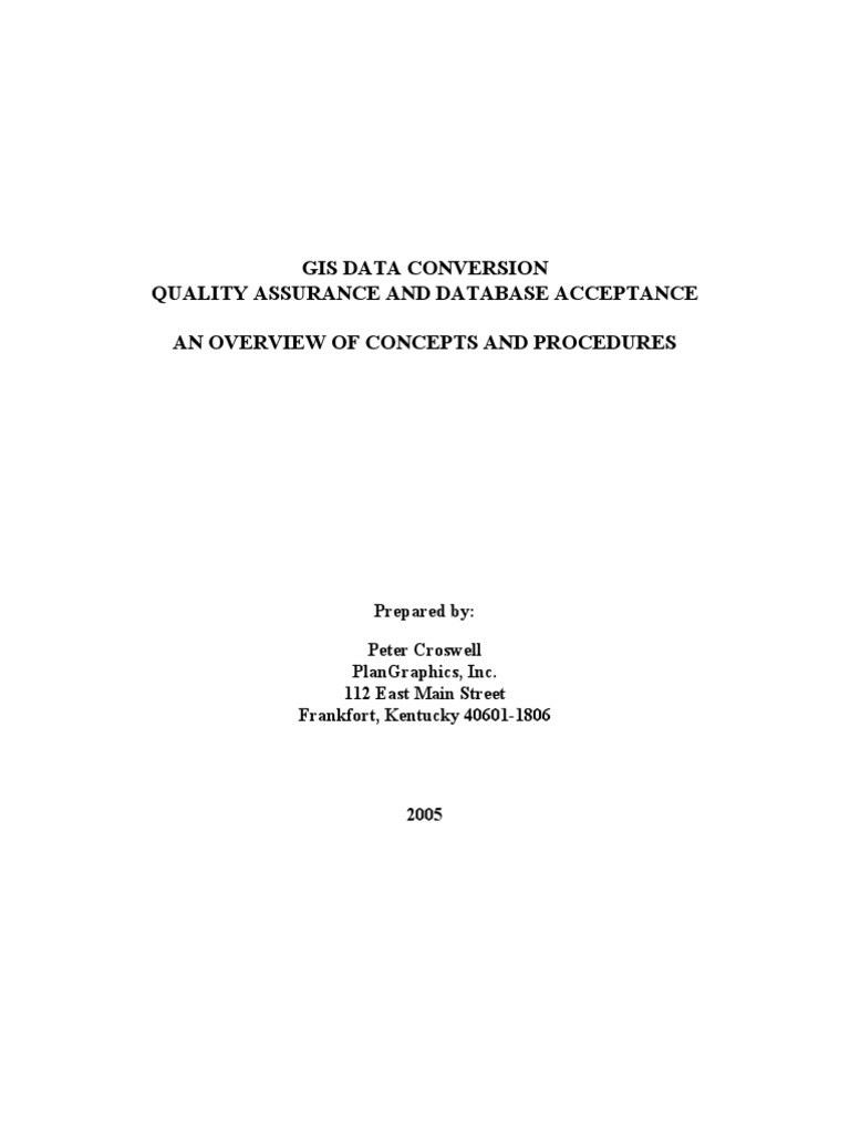#7 GIS Database QA QC Tutorial Whitepaper | PDF | Data Quality ...