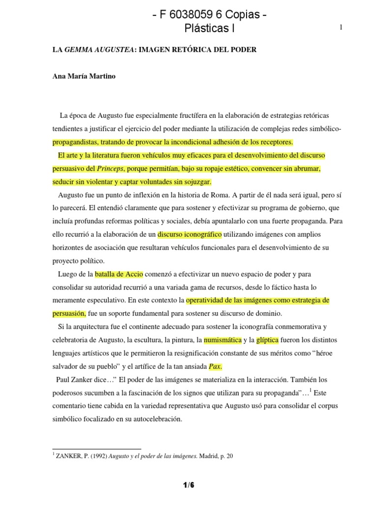 Ana Martino GEMMA AUGUSTEA PDF | PDF | Augusto | imperio Romano