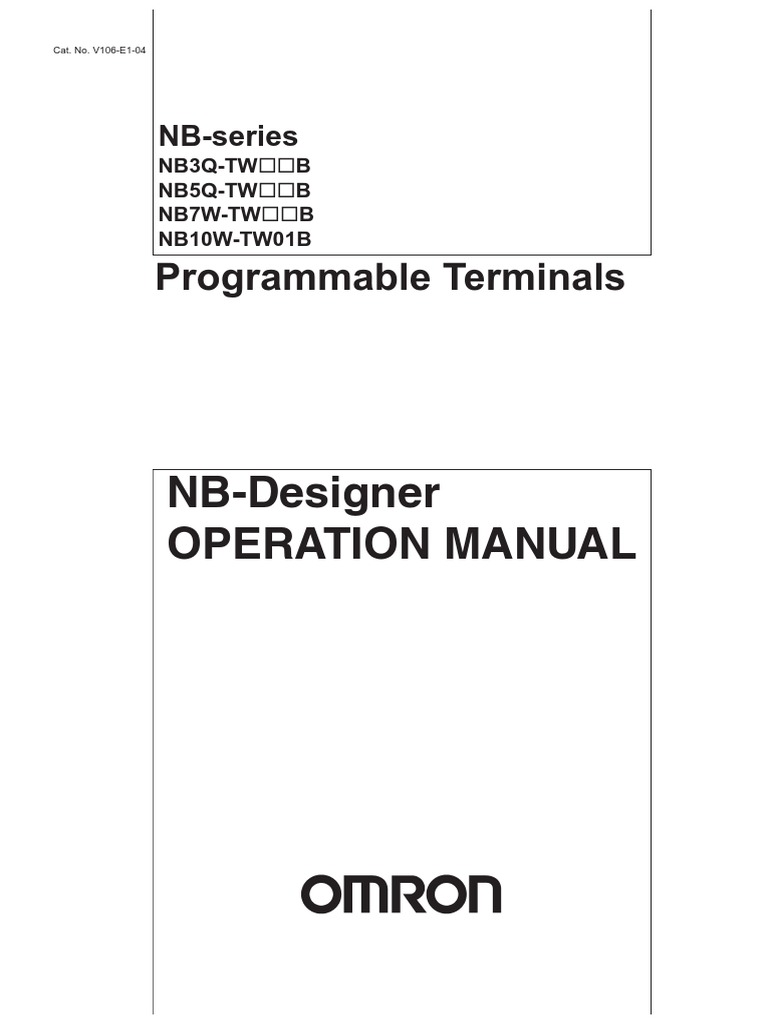 NB Designer Manual PDF | PDF | Programmable Logic Controller | Menu (Computing)