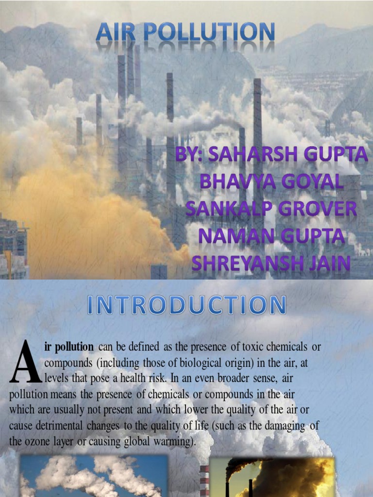 Air Pollution Evs Project | PDF | Air Pollution | Atmosphere Of Earth