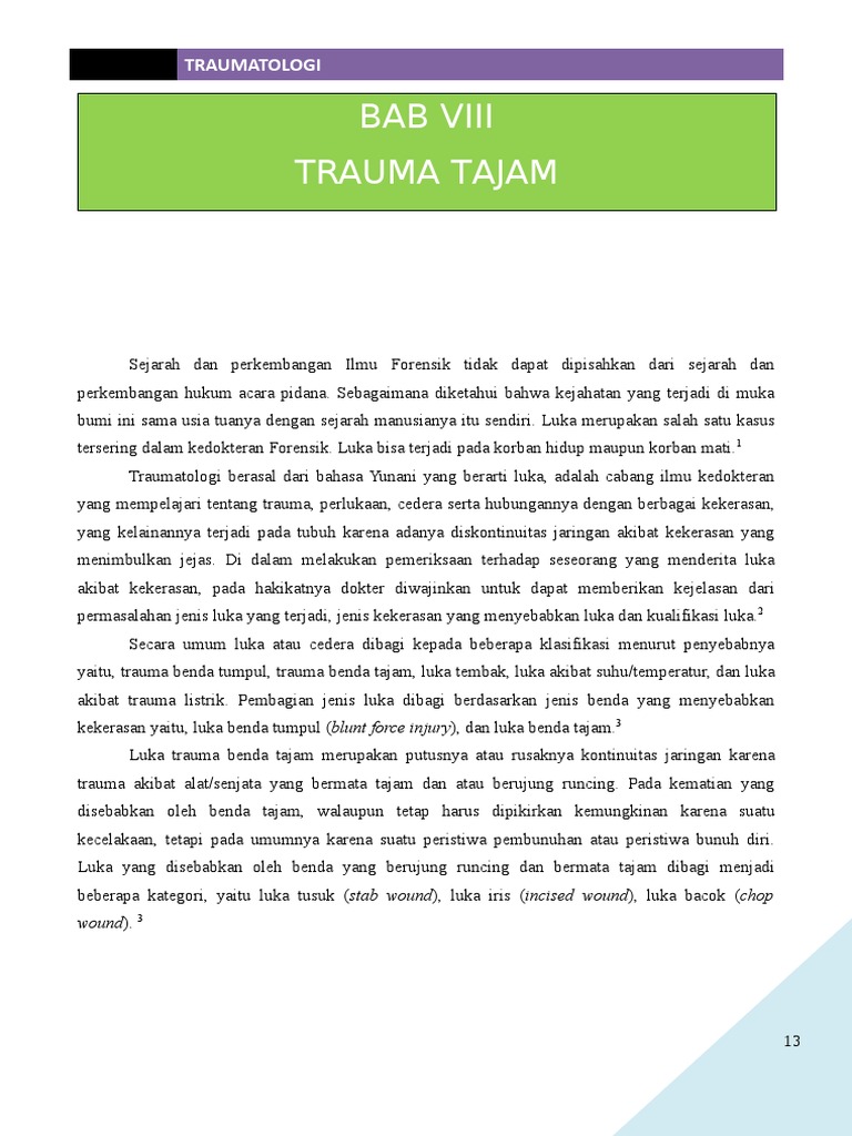 Trauma Tajam Format8 | PDF