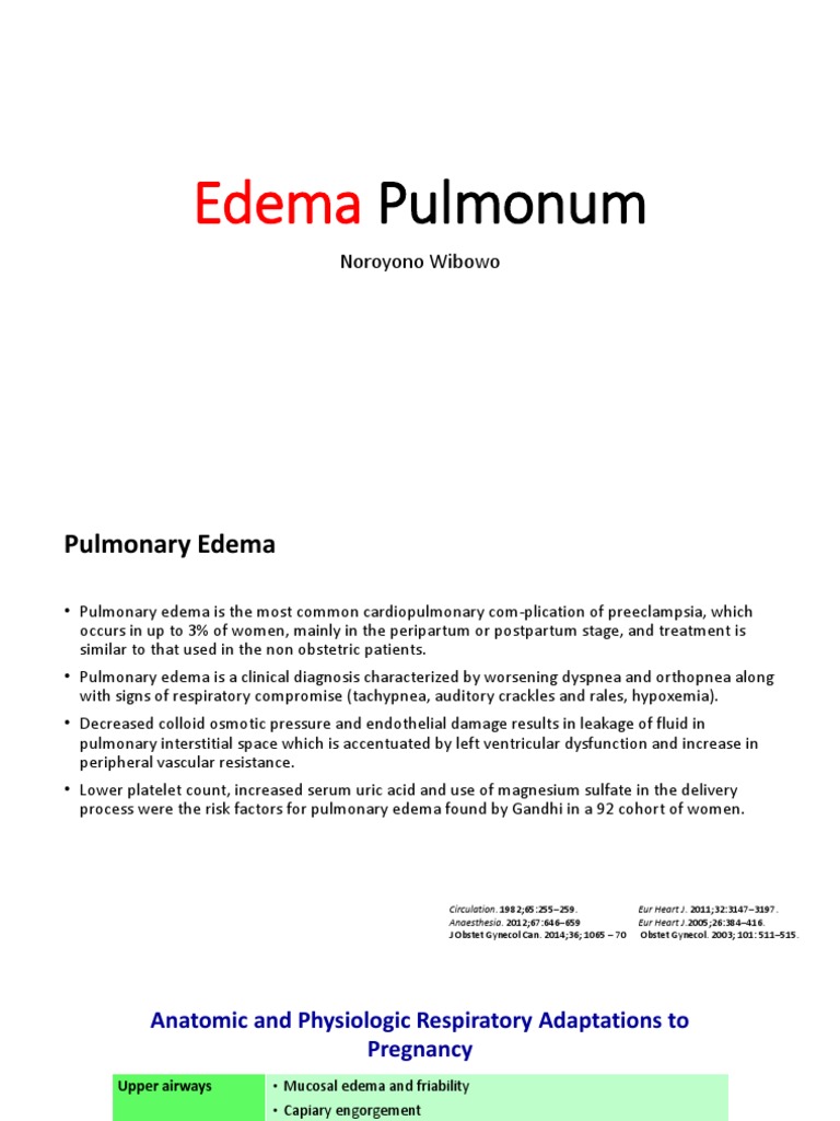 Edema Pulmonum | PDF | Blood Pressure | Hypertension