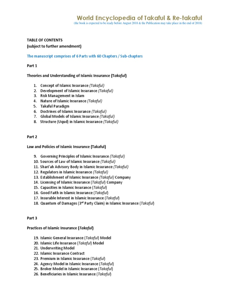 Table of Contents | Download Free PDF | Insurance | Financial Risk