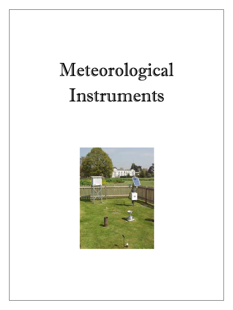 Meteorological Instruments PDF | PDF | Rain | Temperature