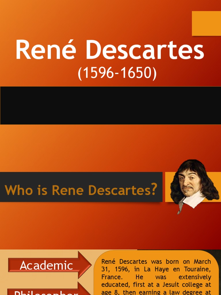 The Philosophy of Rene Descartes about Self | René Descartes | Metaphysics