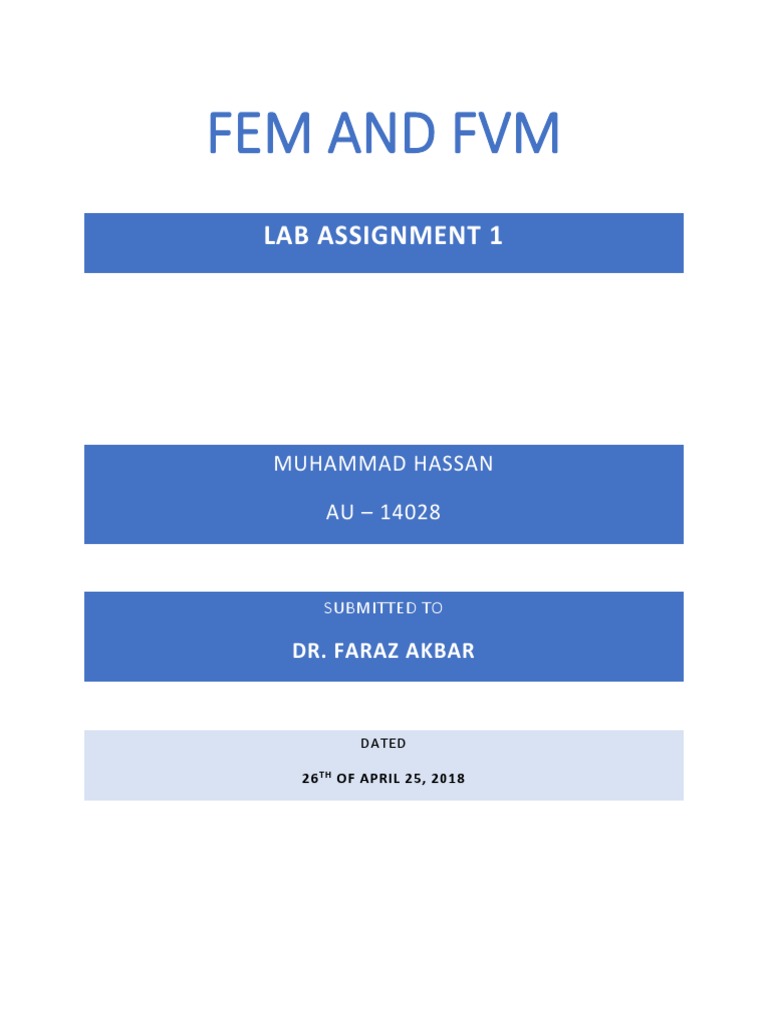 Fem Lab Task 1 | PDF | Finite Element Method | Partial Differential ...
