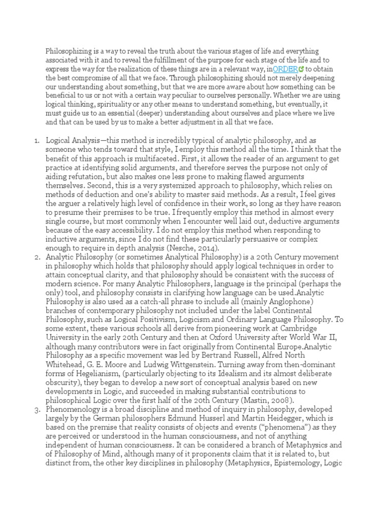 Methods of Philosophizing | PDF | Analytic Philosophy | Existentialism