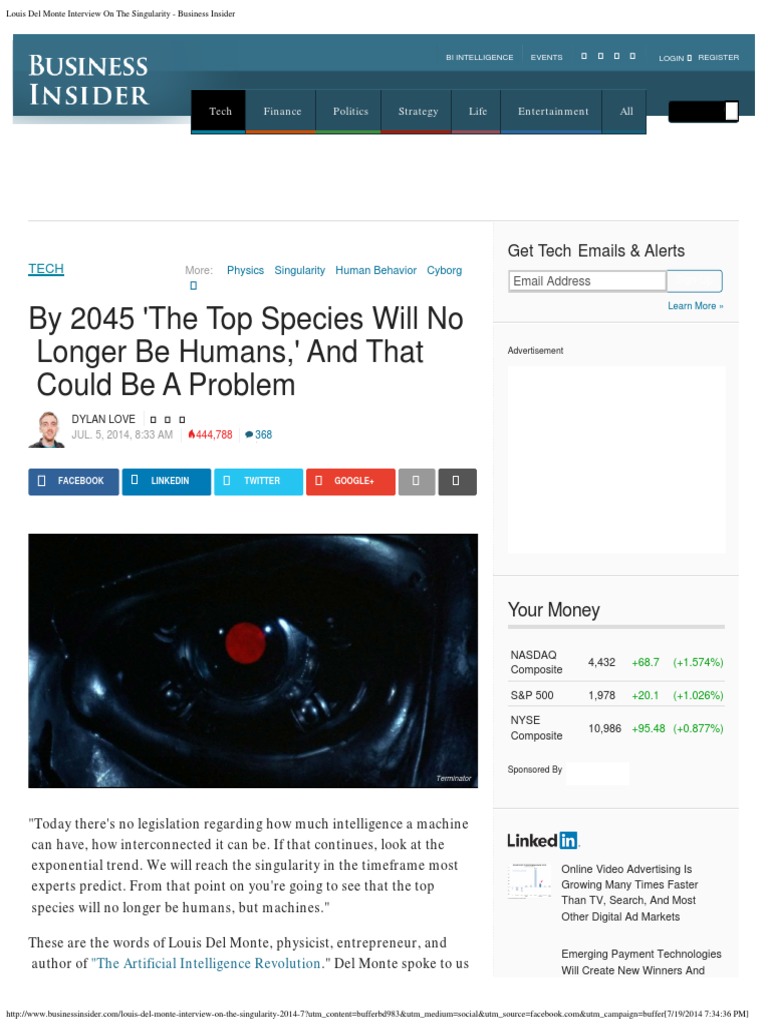 Louis Del Monte Interview On The Singularity - Business Insider | PDF ...