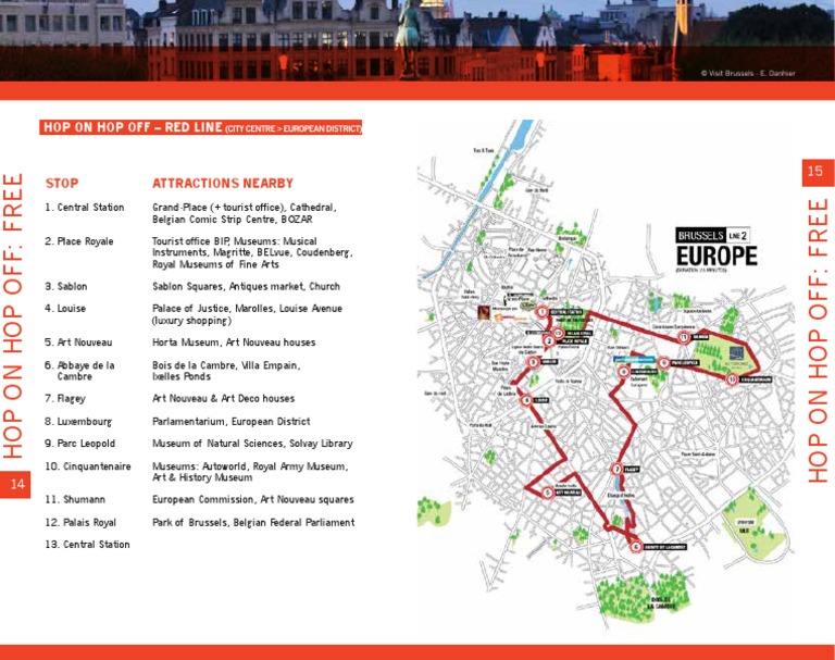 Hop On Hop Off - Red Line: Stop Attractions Nearby | PDF | Travel