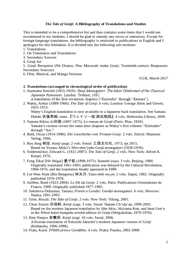 Gengi Monogatari BBG | Download Free PDF | The Tale Of Genji | Japanese ...