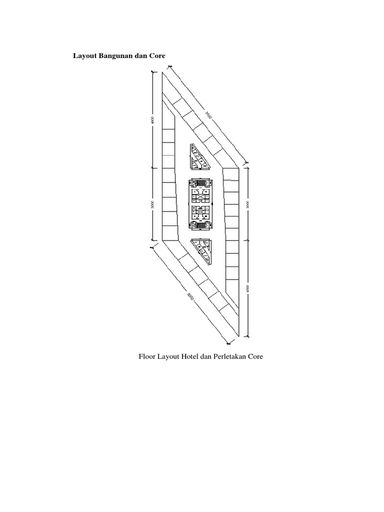Desain Layout Hotel dan Core | PDF