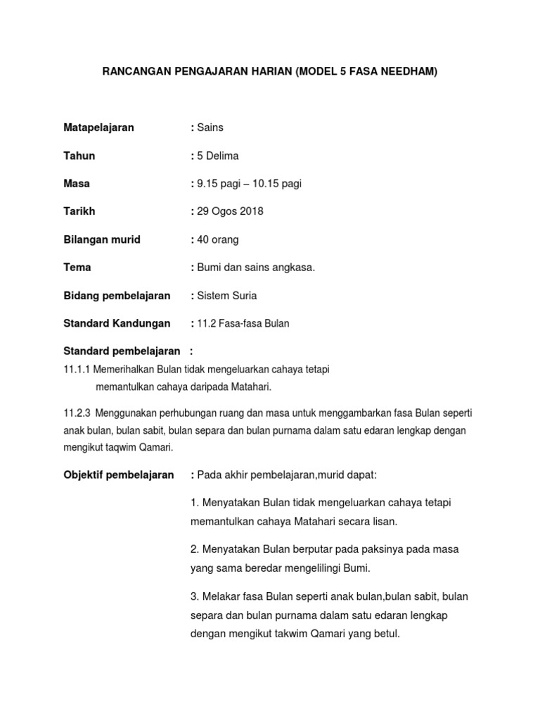 RPH 5 Fasa Needham | PDF