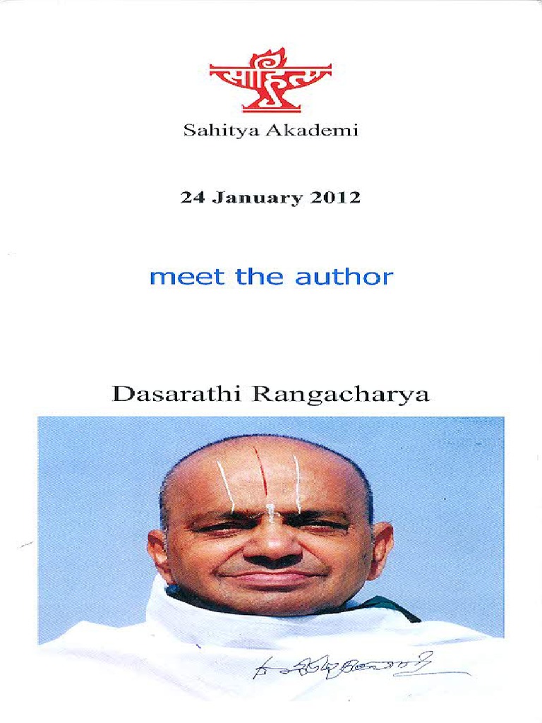 Dasarathi Rangacharya PDF | PDF