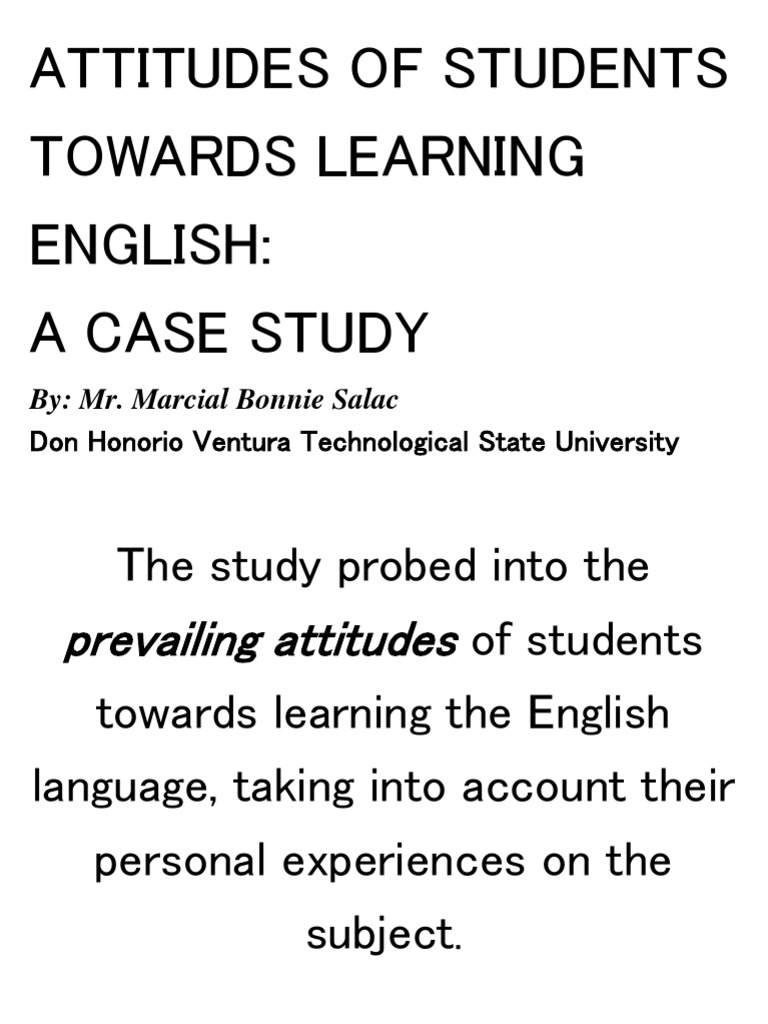 Attitudes of Students Towards Learning English | PDF