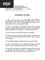 Affidavit of Loss for High School Diplomas | PDF | Affidavit | Legal ...