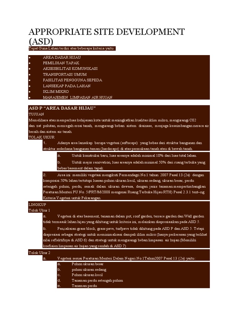 Appropriate Site Development | PDF