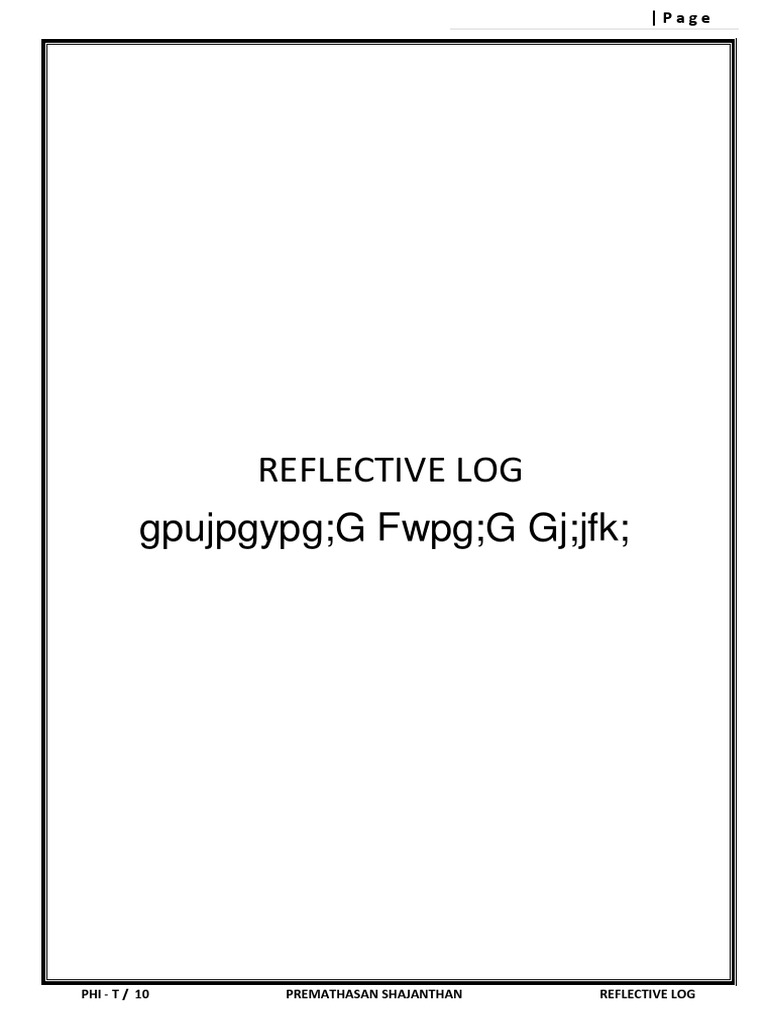 Reflective Log Format | PDF