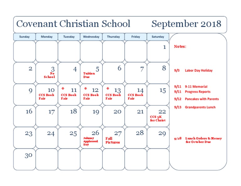 September Calendar | PDF