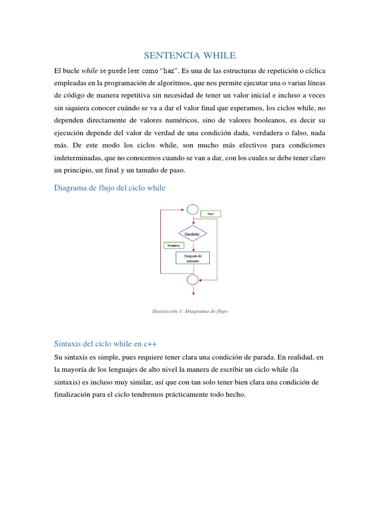 Sentencia While | PDF | C ++ | Programa de computadora