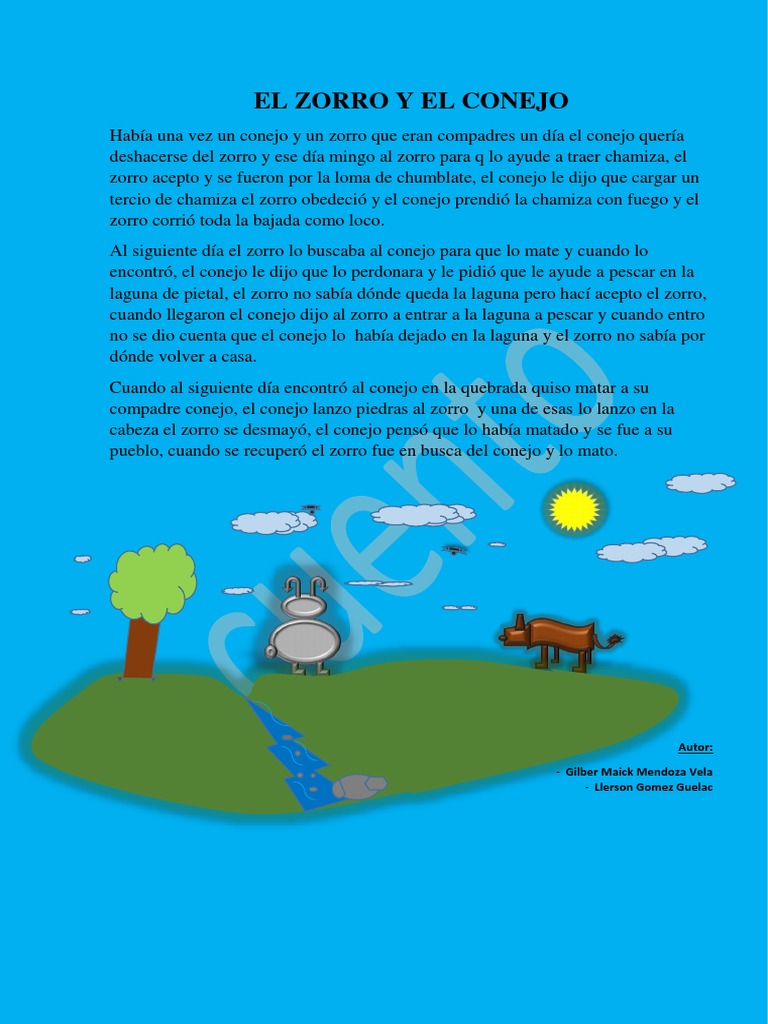 La fábula del zorro y el conejo | PDF
