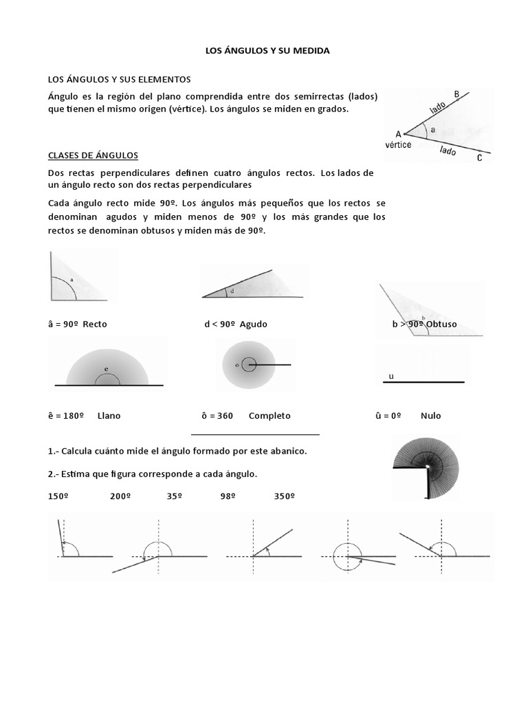 Médidas de Ángulos | PDF | Triángulo | Sustracción