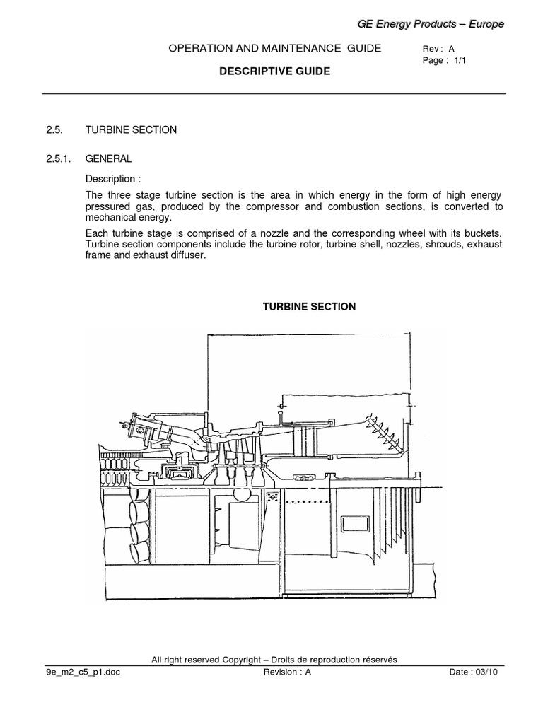 GE Frame 9E Turbine Stator and Rotor Construction | PDF | Turbine | Nozzle