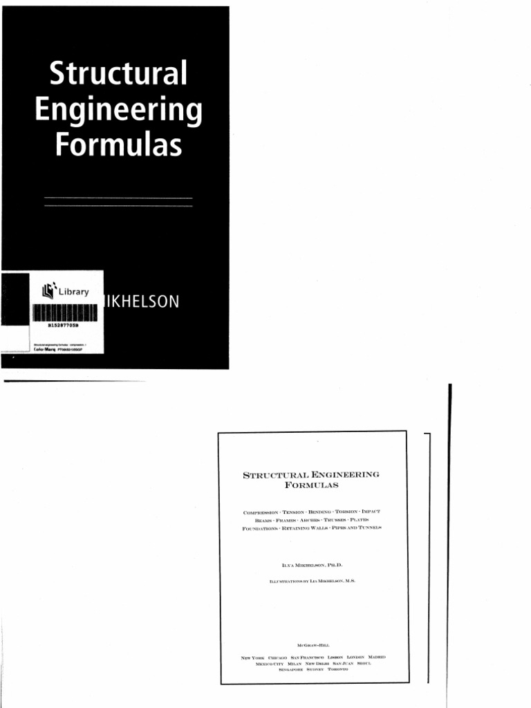 Structural Engineering Formulas PDF | PDF