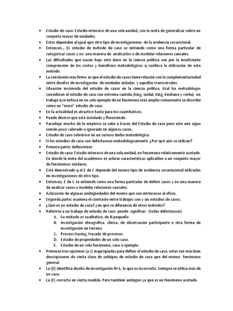 Estudio de Caso Gerring | PDF | Caso de estudio | Interacciones de disciplina académica
