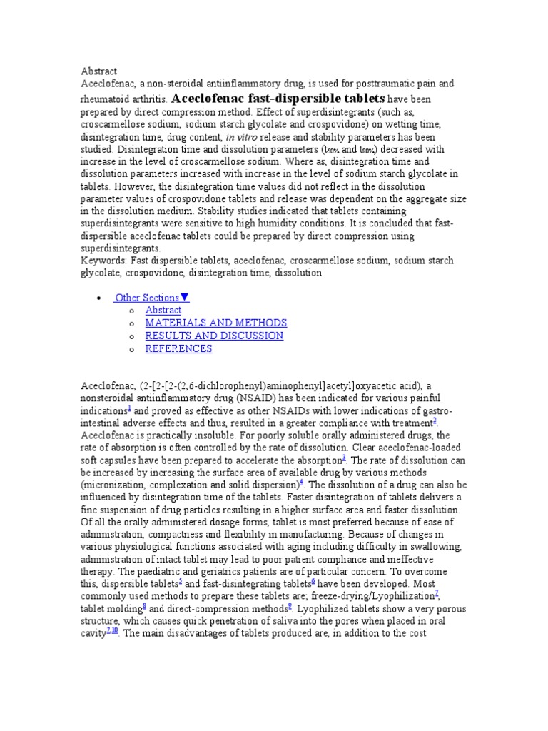 Abstract Fast Dissolving Tablets | PDF | Tablet (Pharmacy) | Solubility