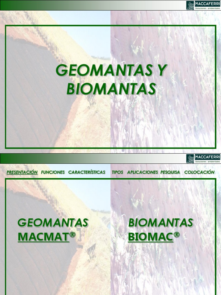 Geomanta y Biomanta | PDF | Erosión | Hormigón