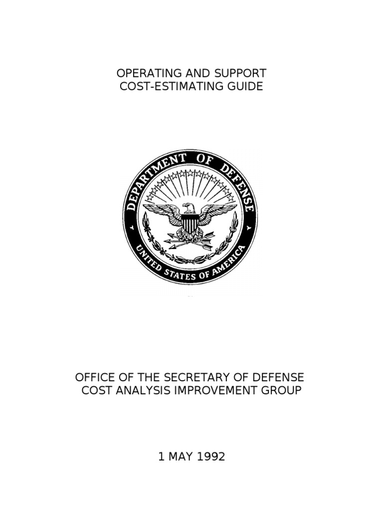 O S Cost Estimating Guide | PDF | Life Cycle Assessment | Clinical Trial