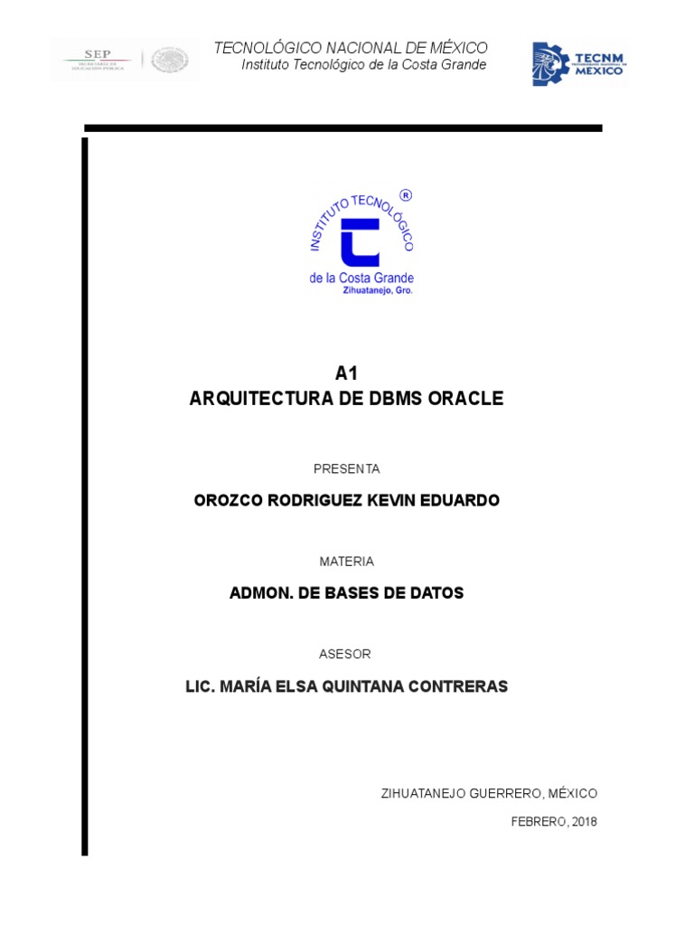 A1 Arquitectura de DBMS Oracle | PDF