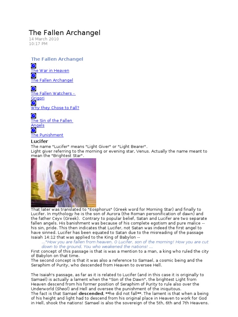 Understanding Lucifer and Angelic Hierarchy | PDF | Angel | Lucifer