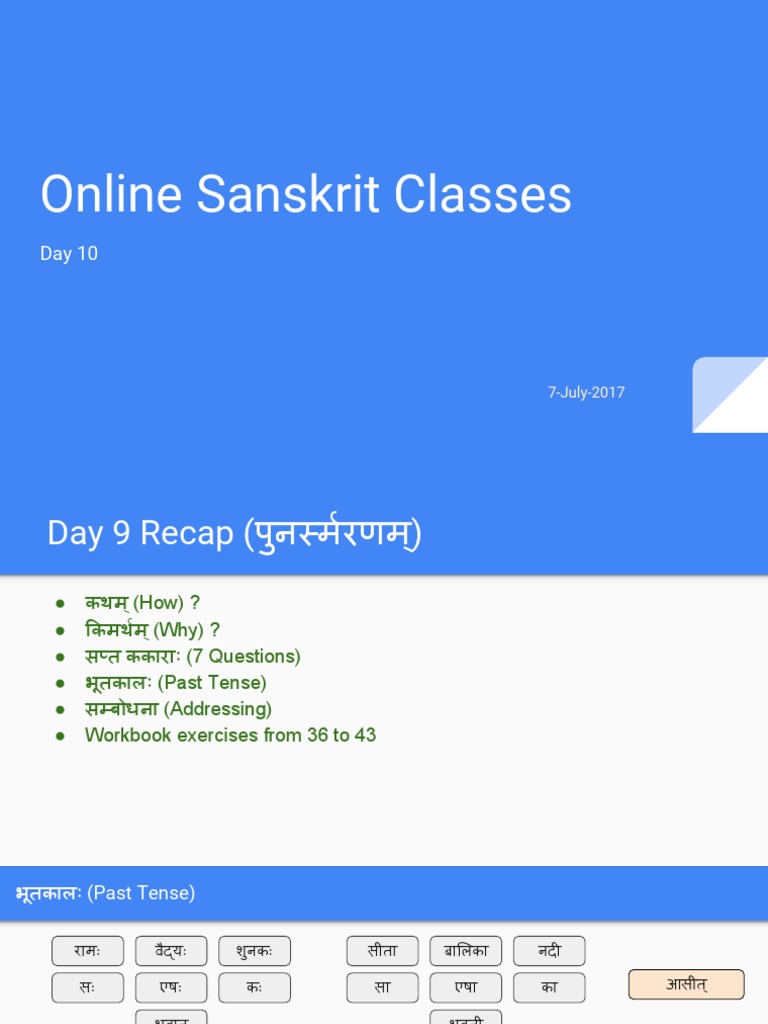 OnlineSanskritClasses Day10 PDF | PDF